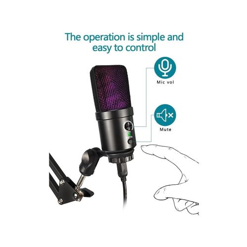 SWAMP SU420 USB Microphone with RGB Light - Bunnings Australia