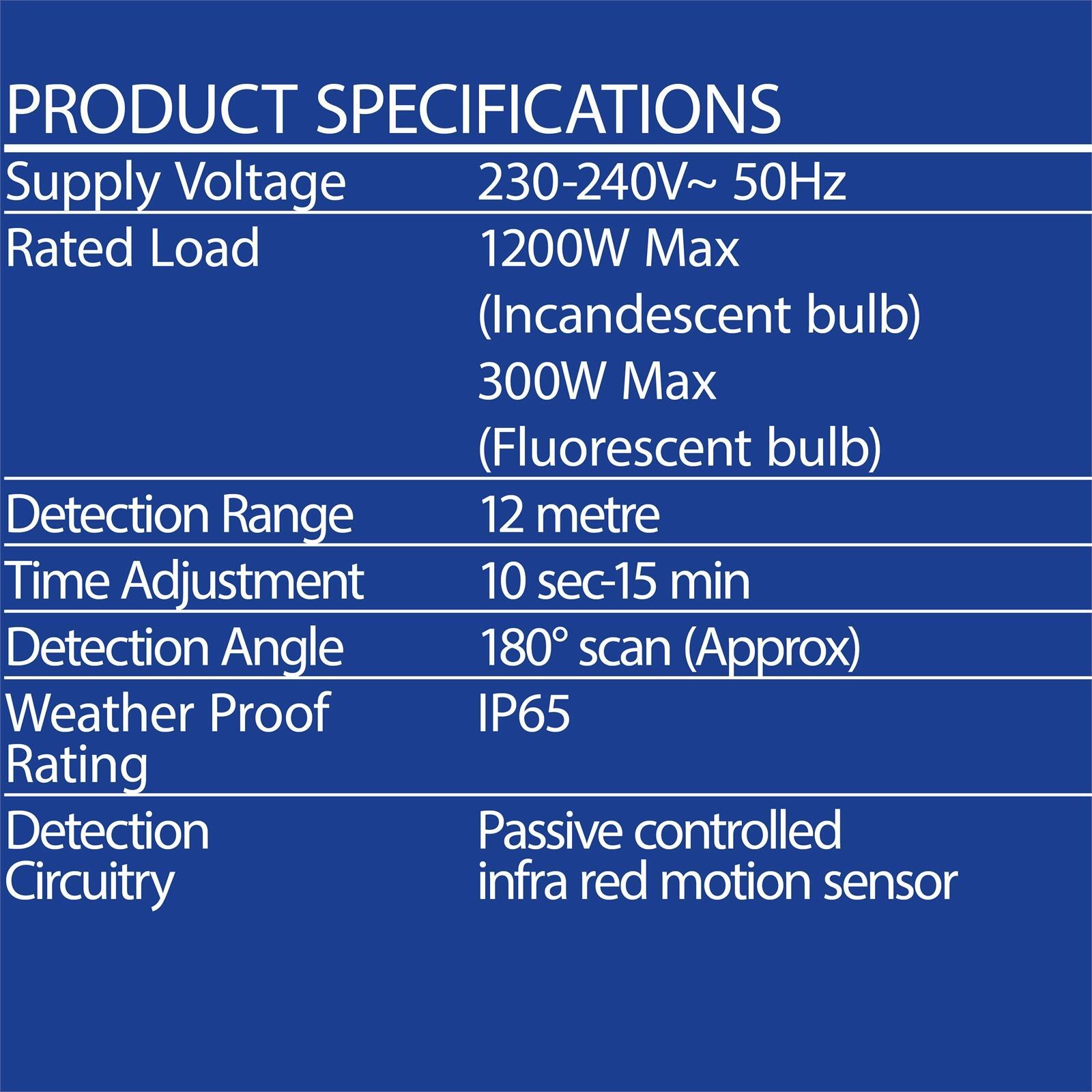 Deta Black PIR Security Sensor - Bunnings Australia