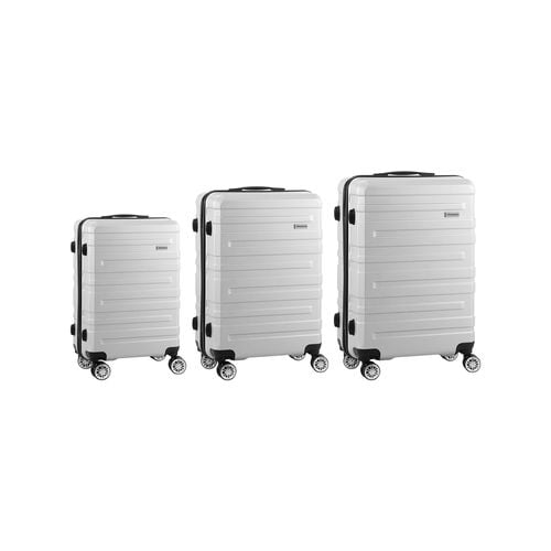 Mazam 3PCS Luggage Suitcase Set TSA Lock Silver - Bunnings Australia