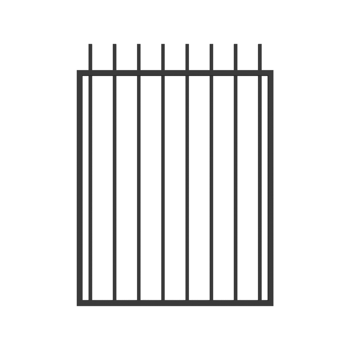 RapidFence 900 x 1200mm Black Steel Picket Gate - Bunnings New Zealand
