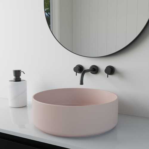Stein 365 x 365 x 120mm Pink Hague Round Basin - Bunnings New Zealand