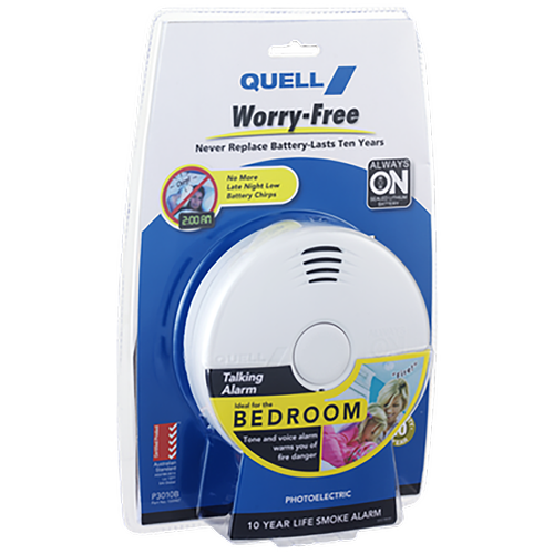 Quell Worry-Free Bedroom Talking Voice Photoelectric Alarm - Bunnings ...