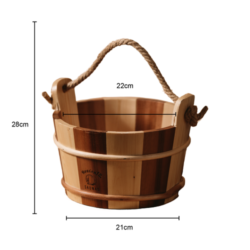Heavenly Saunas Two Tone Cedar Sauna Bucket Including Sauna Ladle ...