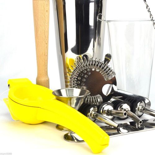 10 Piece Boston Shaker Set With Lemon Squeezer And A Free Bar Blade ...