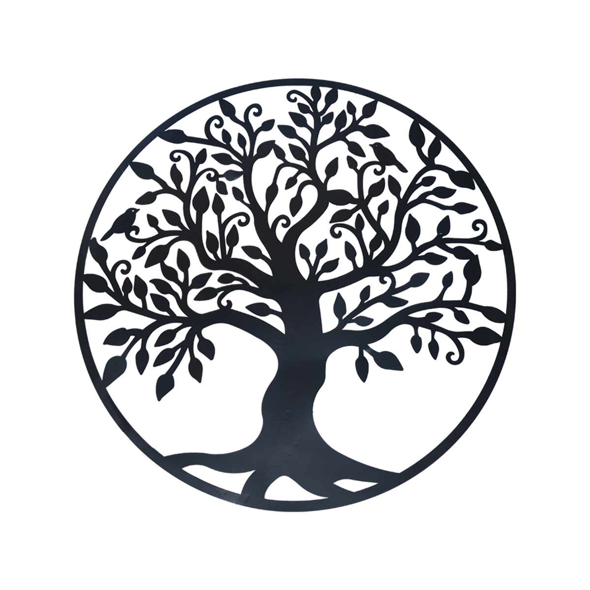99cm Black Tree of Life Wall Art Hanging Metal Iron Sculpture ...