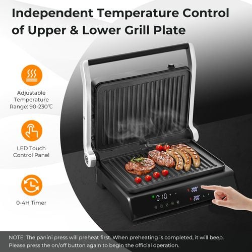 Costway 3in1 2000W Contact Grill Electric Grill Sandwich Maker w/180 ...