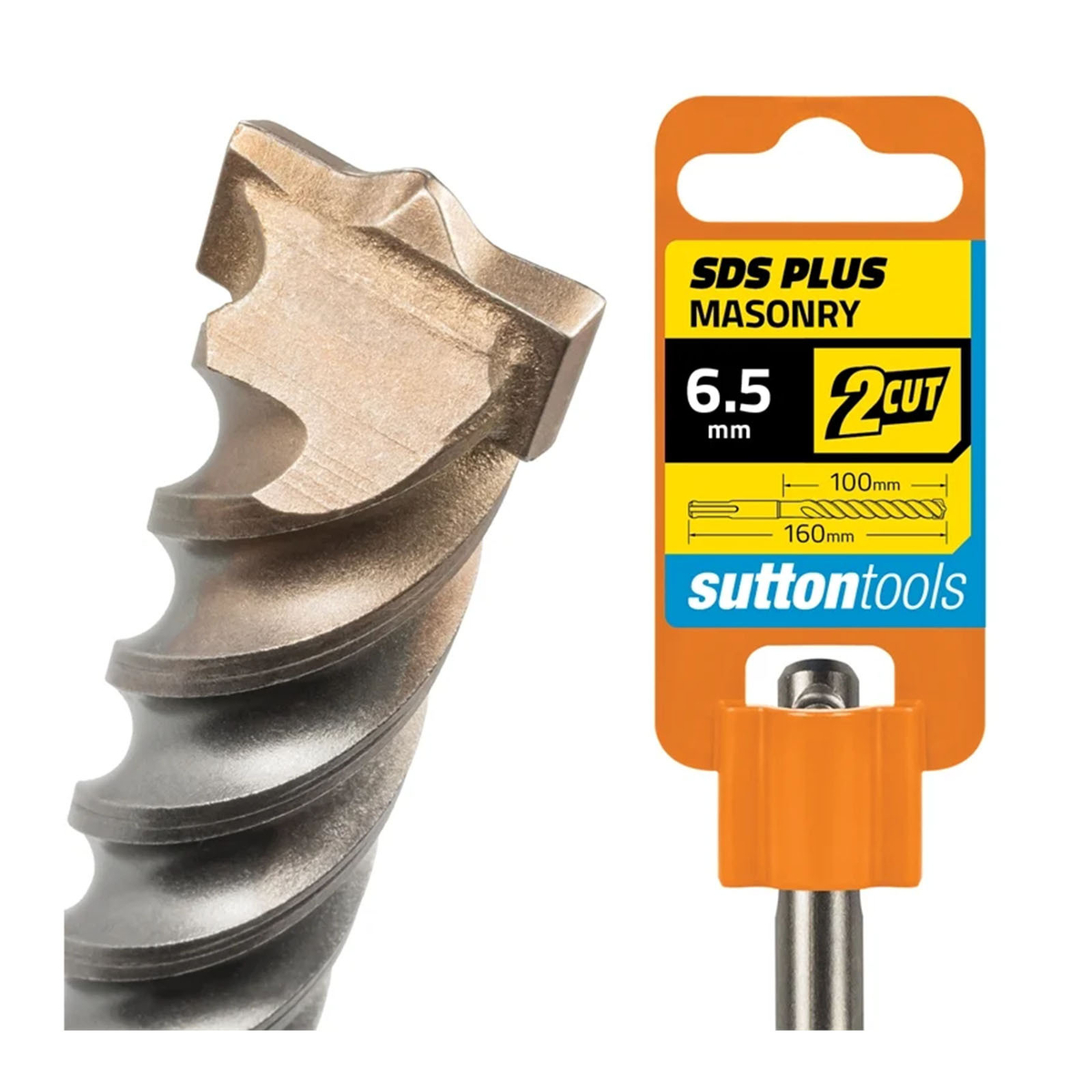 Sutton Tools 6.5 x 160mm 2 Cut SDS Plus Masonry Drill Bit - Bunnings ...