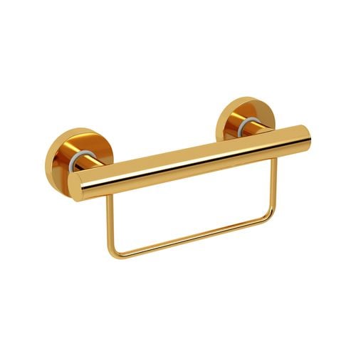 evekare 300mm Gold Grab Rail with Towel Holder - Bunnings Australia
