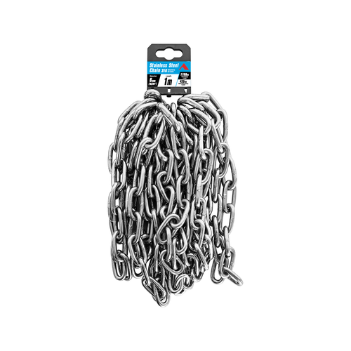 Pinnacle 6mm 15/64" x 1m Stainless Steel Chain - Bunnings Australia