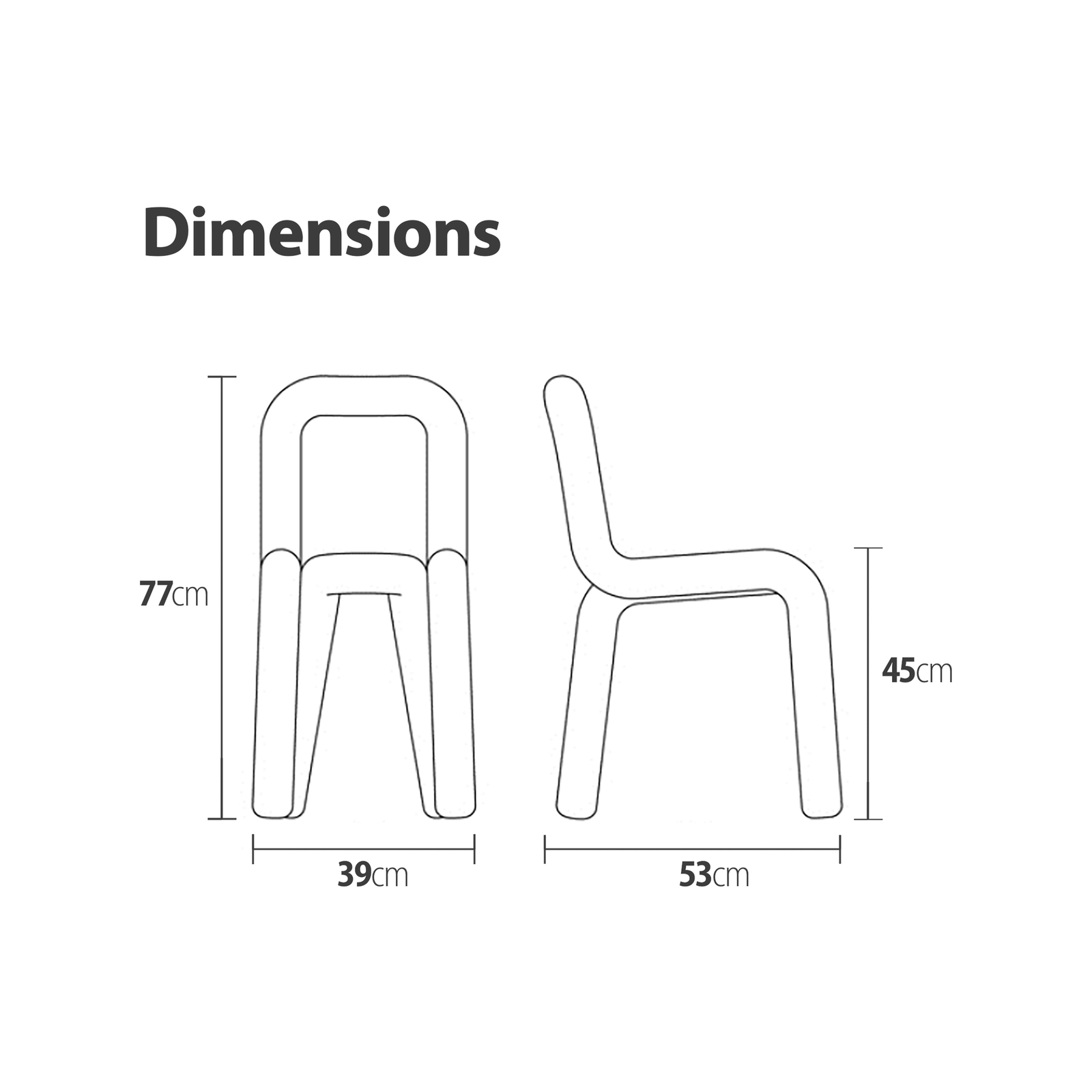 MIUZ BOLD Chair Yellow Modern Replica Designer - Bunnings Australia