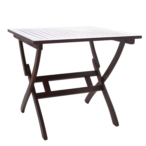 QFurniture Maculata Square Folding Table Brown - Bunnings Australia