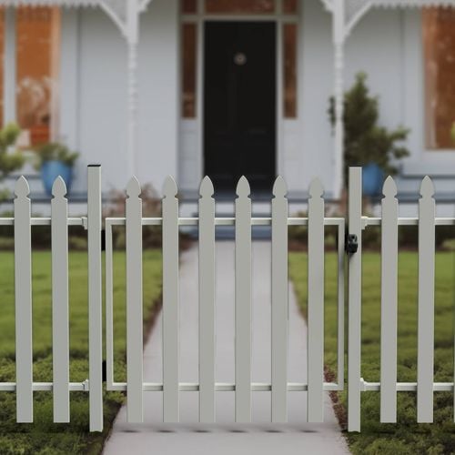 ProtectorAl 0800 - 1500 x 1000mm Surfmist Aluminium Garden Gate Bishop ...