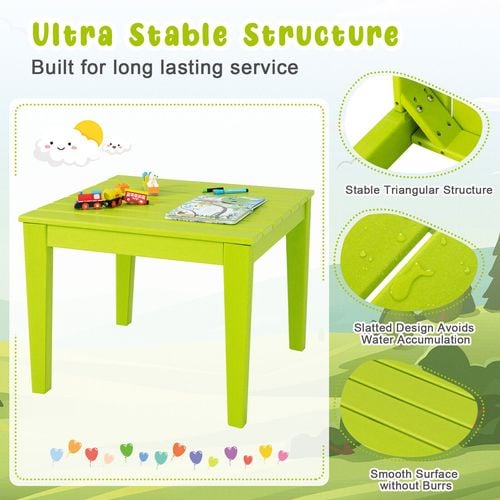 Costway Kids Table Activity Play Study Desk Green - Bunnings Australia