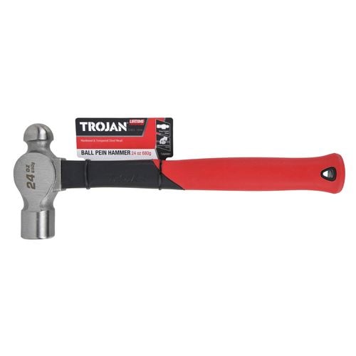 Trojan 24oz 680g Fibreglass Ball Pein Hammer - Bunnings New Zealand