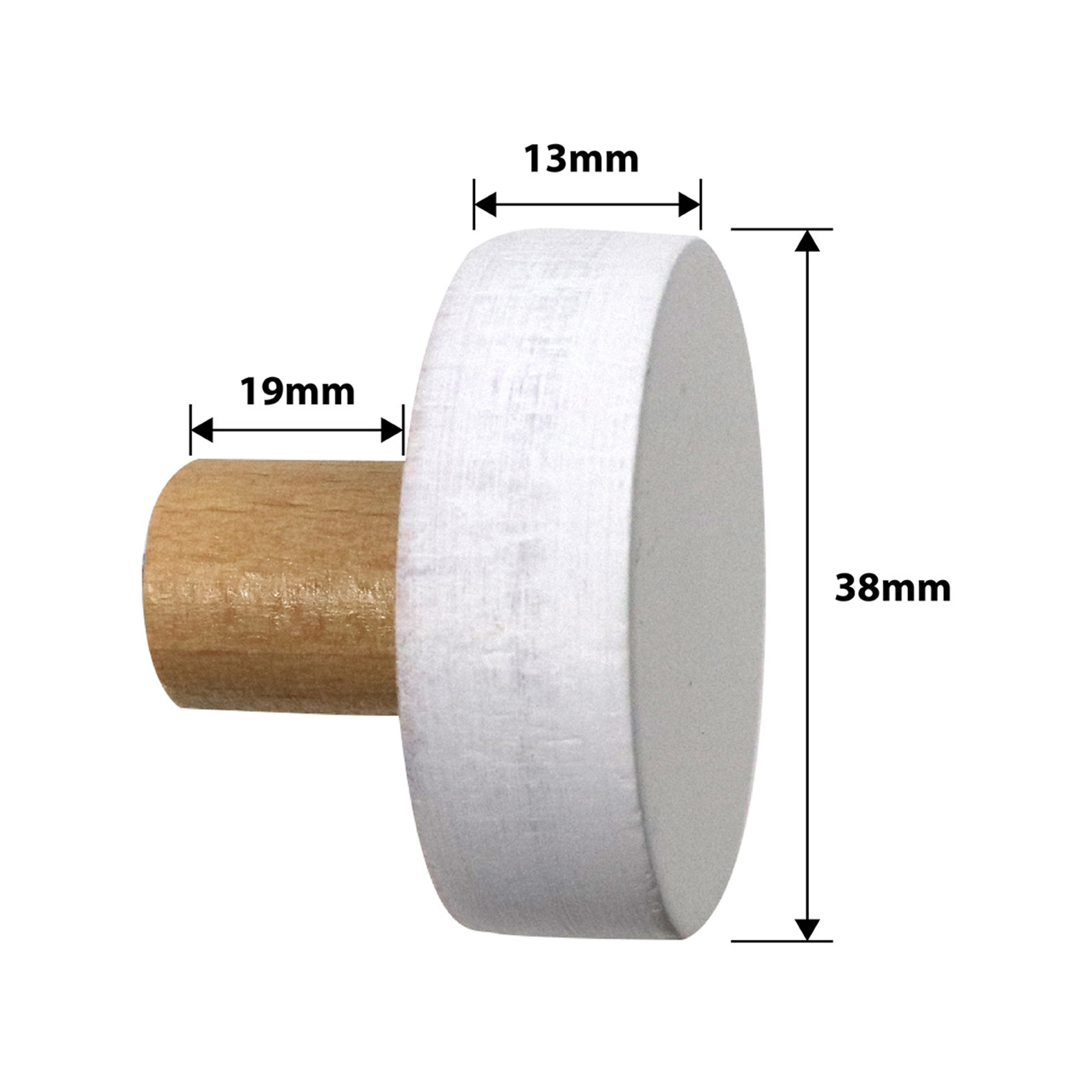 Adoored 38mm White Round Cabinet Knob - 4 Pack - Bunnings Australia