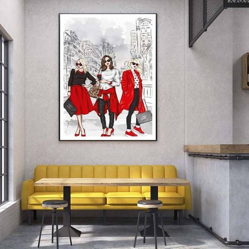 Stylish Women with Fashion Store Print 100% Australian Made 90x120cm ...
