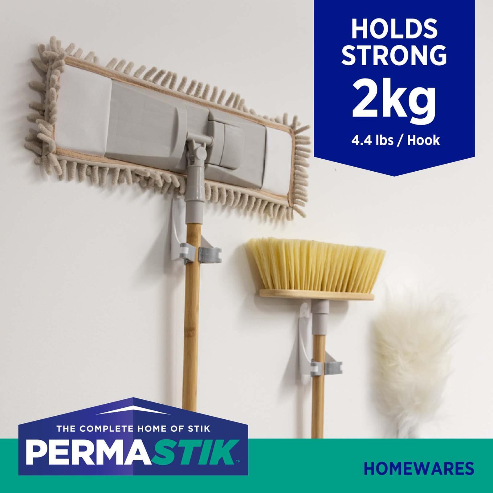 Permastik Mop & Broom Holder - 2 Pack - Bunnings New Zealand