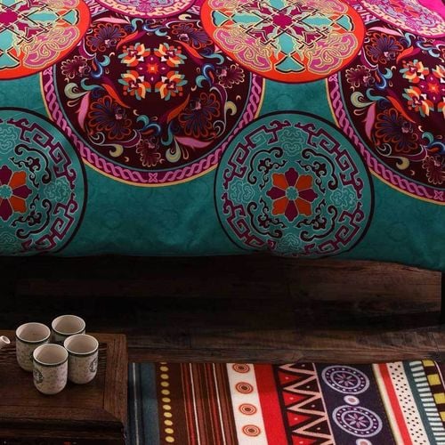 Everly Mandala Quilt Cover Set( Queen size ) - Bunnings Australia