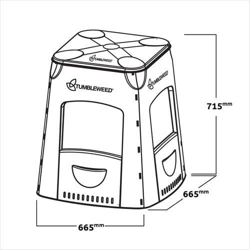 Tumbleweed 200L Black Flat Pack Compost Bin - Bunnings Australia
