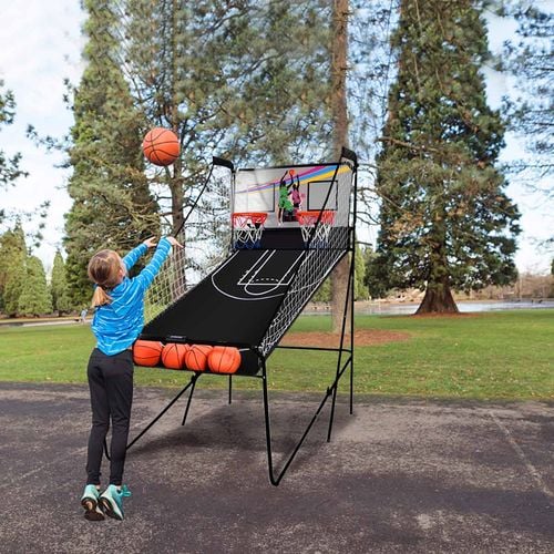 Costway 2-Player Arcade Basketball Game w/4 Balls&1 Inflator - Bunnings ...