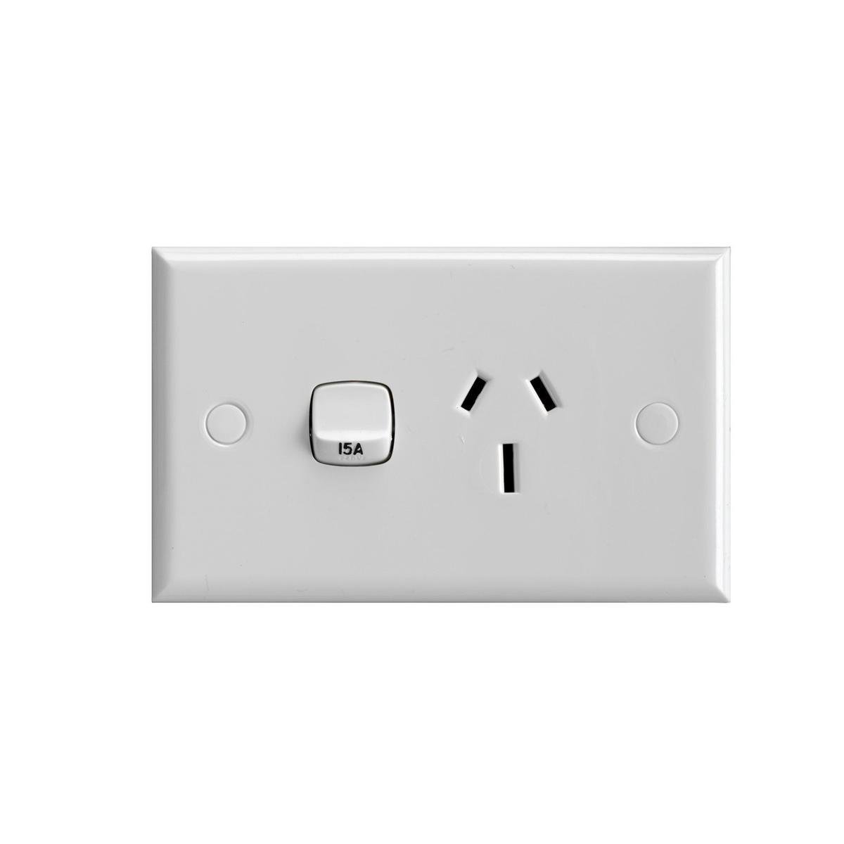HPM 15A White Single Powerpoint - Bunnings Australia