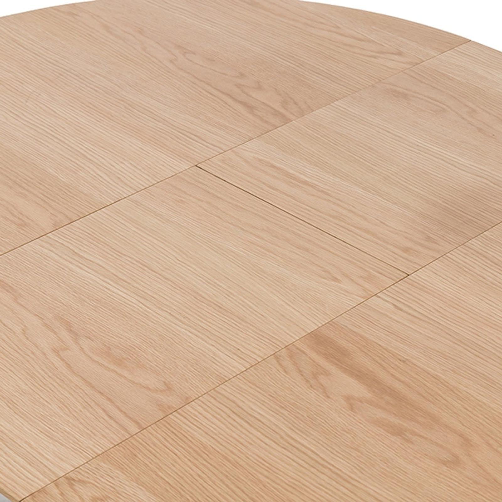 6IXTY Niche Round Oval Wooden Extension Dining Table 110-145cm ...