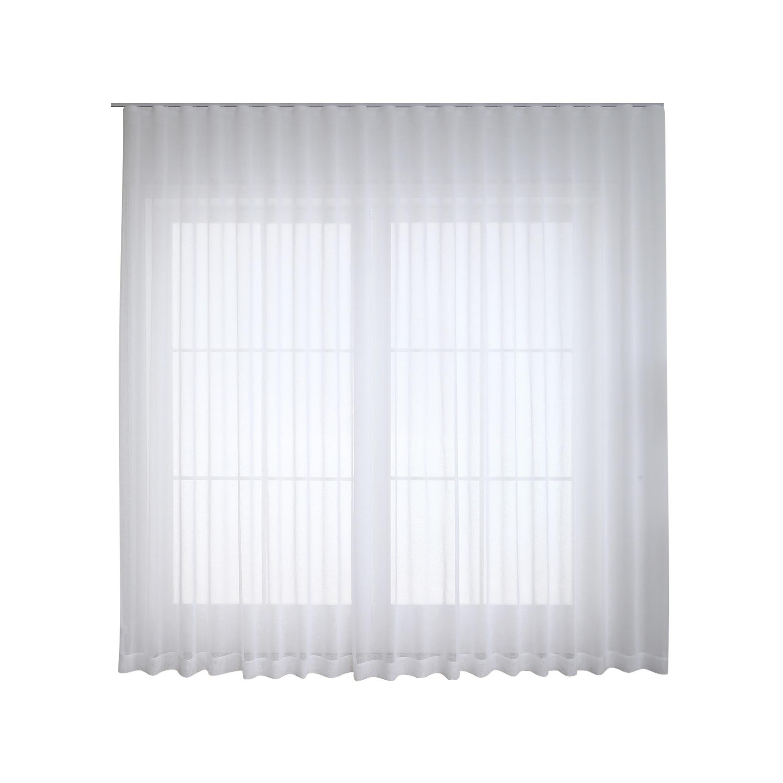 Windoware 254 x 280cm White Capri Light Filtering S-Fold Curtain - 1 ...