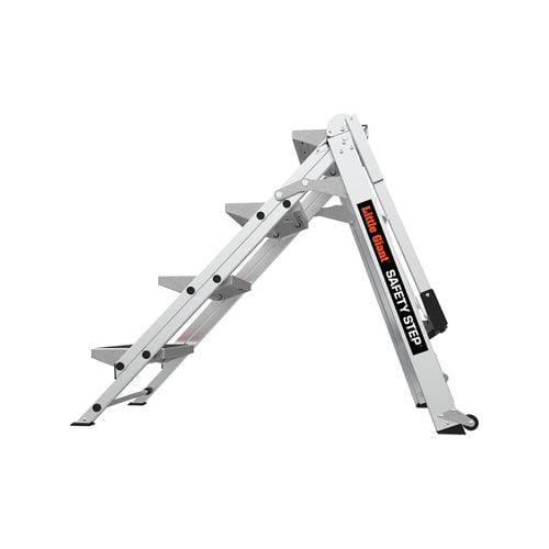Little Giant 150kg Aluminium Safety Step 4 with Bar Single Side ...