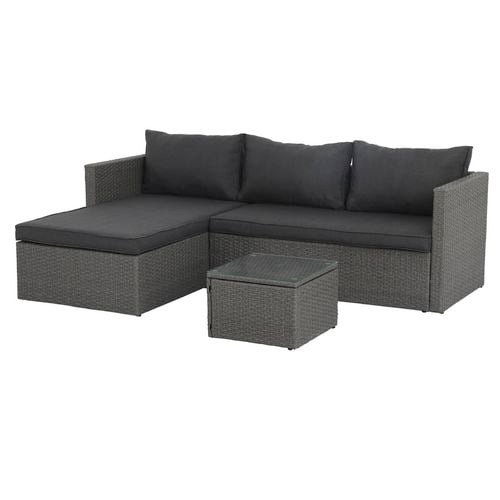 Marquee 3 Piece Lamai Wicker Corner Sofa - Bunnings Australia