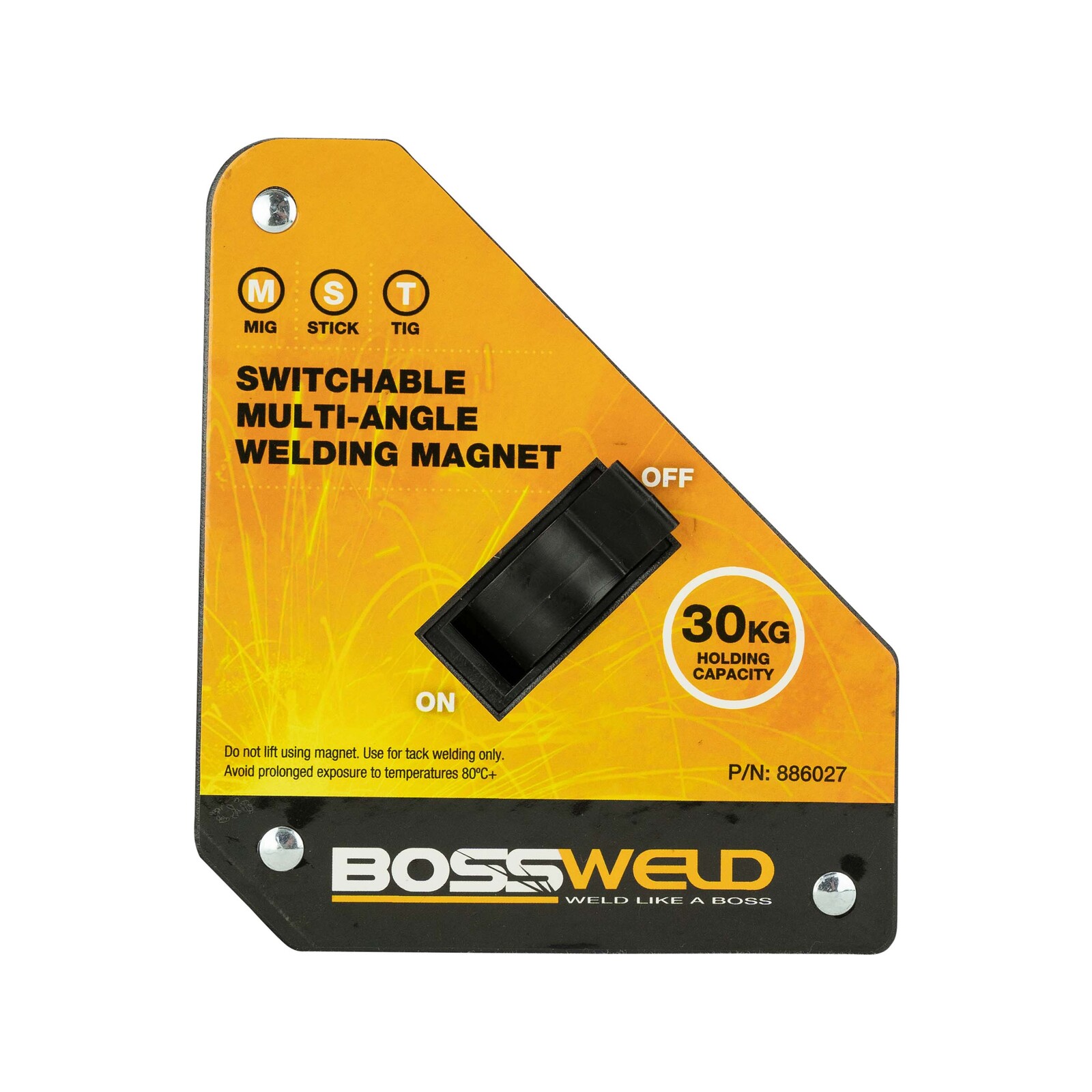 Bossweld 30kg Switchable Multi-Angle Welding Magnet - Bunnings Australia