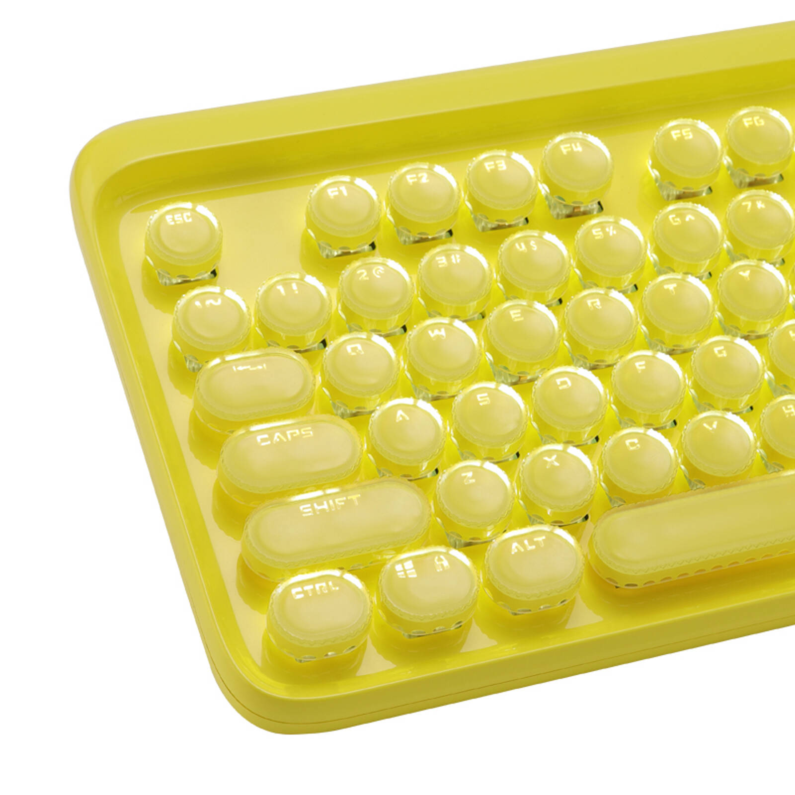 Mechanical Gaming Keyboard Tactile Linear Blue Switch - Yellow ...