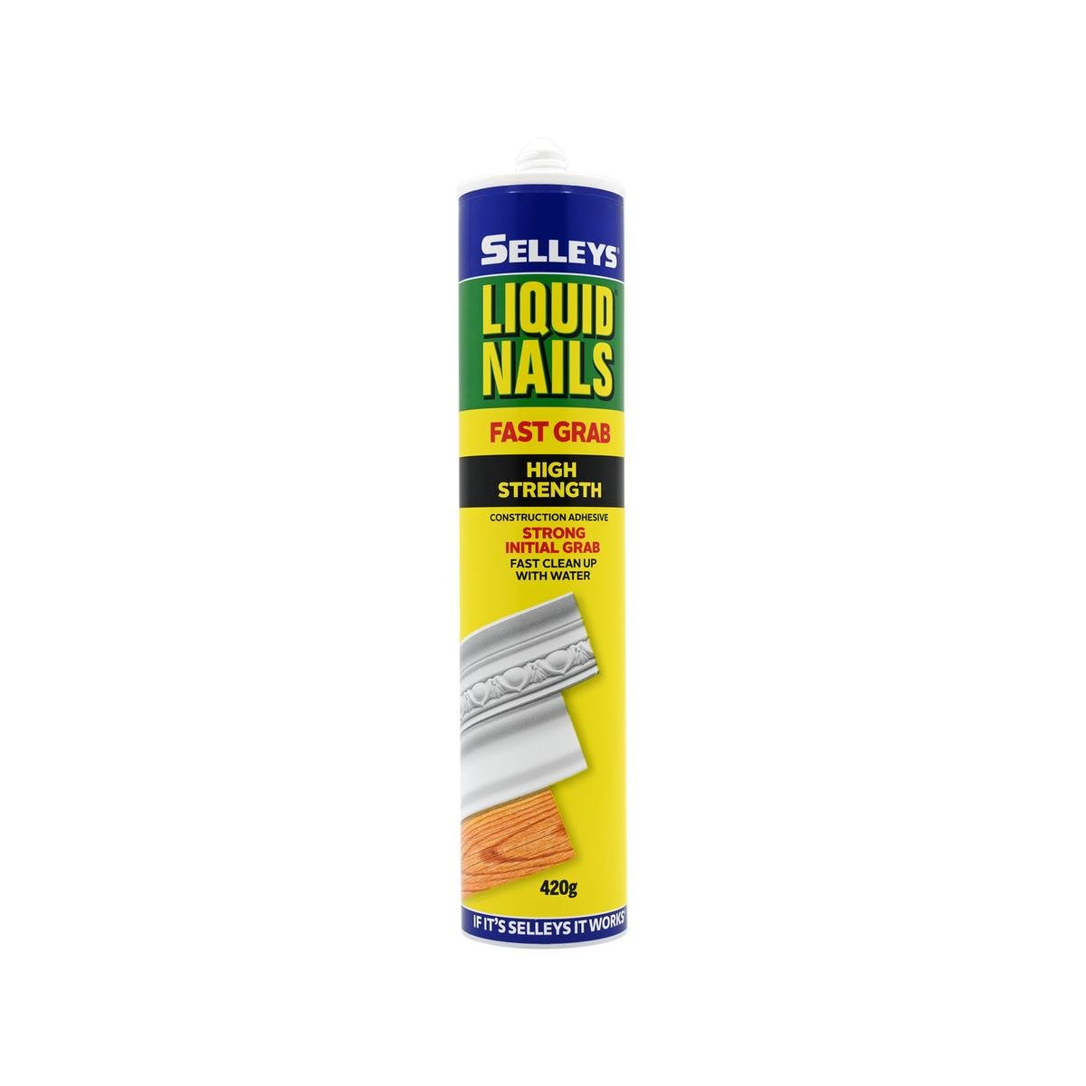 Selleys 420g Liquid Nails Fast Grab Strong Adhesive - Bunnings Australia