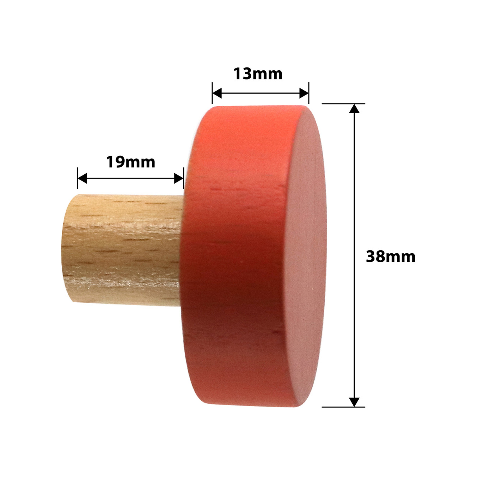 Adoored 38mm Fiesta Red Round Cabinet Knob - 4 Pack - Bunnings Australia