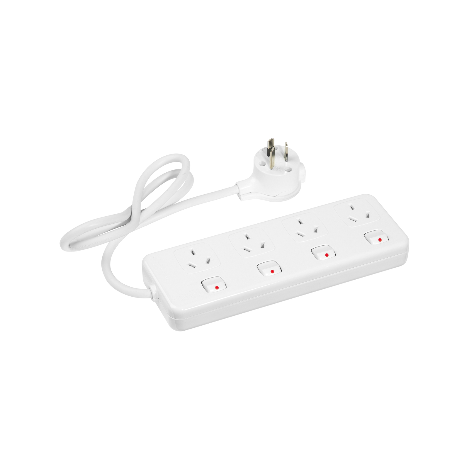 HPM White 4 Outlet Switched Powerboard - Bunnings New Zealand