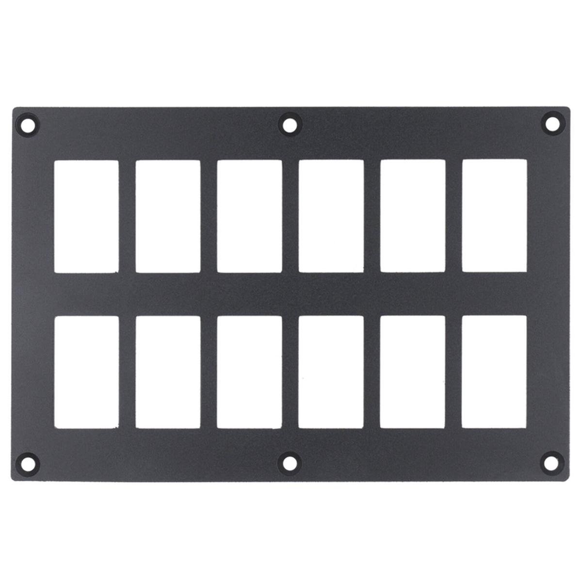Switch Boss 12 Gang Black Aluminium Rocker Switch Mounting Panel ...