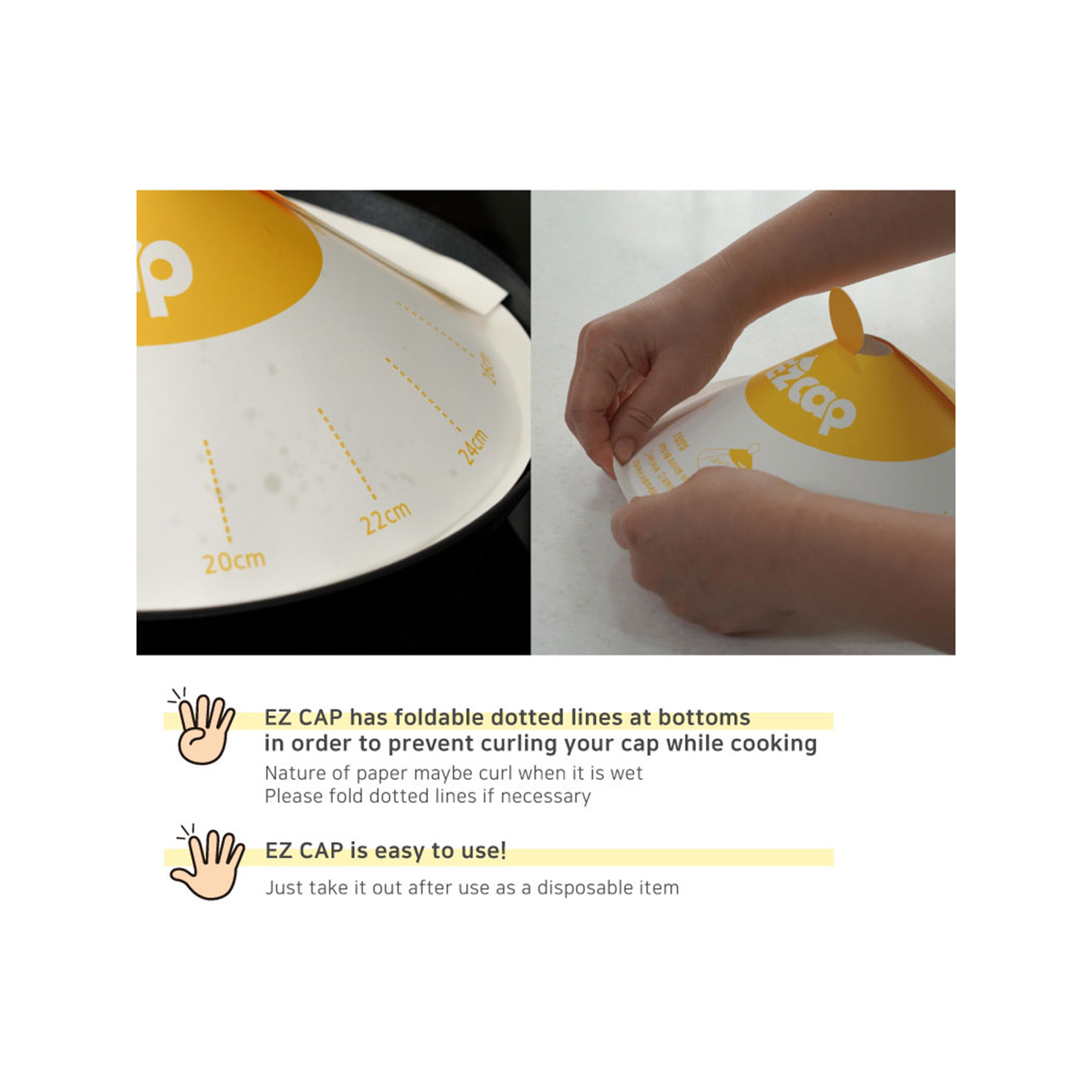 EZ Cap 50X Paper Lid for Frypan Disposable Cooking Pan Cap - Bunnings ...