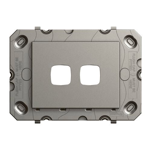 HPM ARTEOR 2 Gang Wall Switch - Grid Only - Magnesium - Bunnings Australia