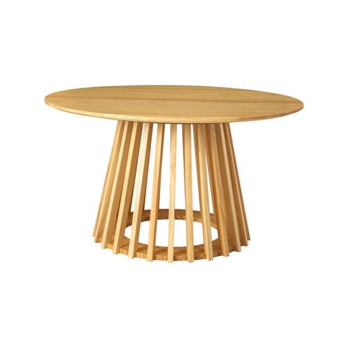 Round Slatted Coffee Table 80cm Natural - Bunnings Australia