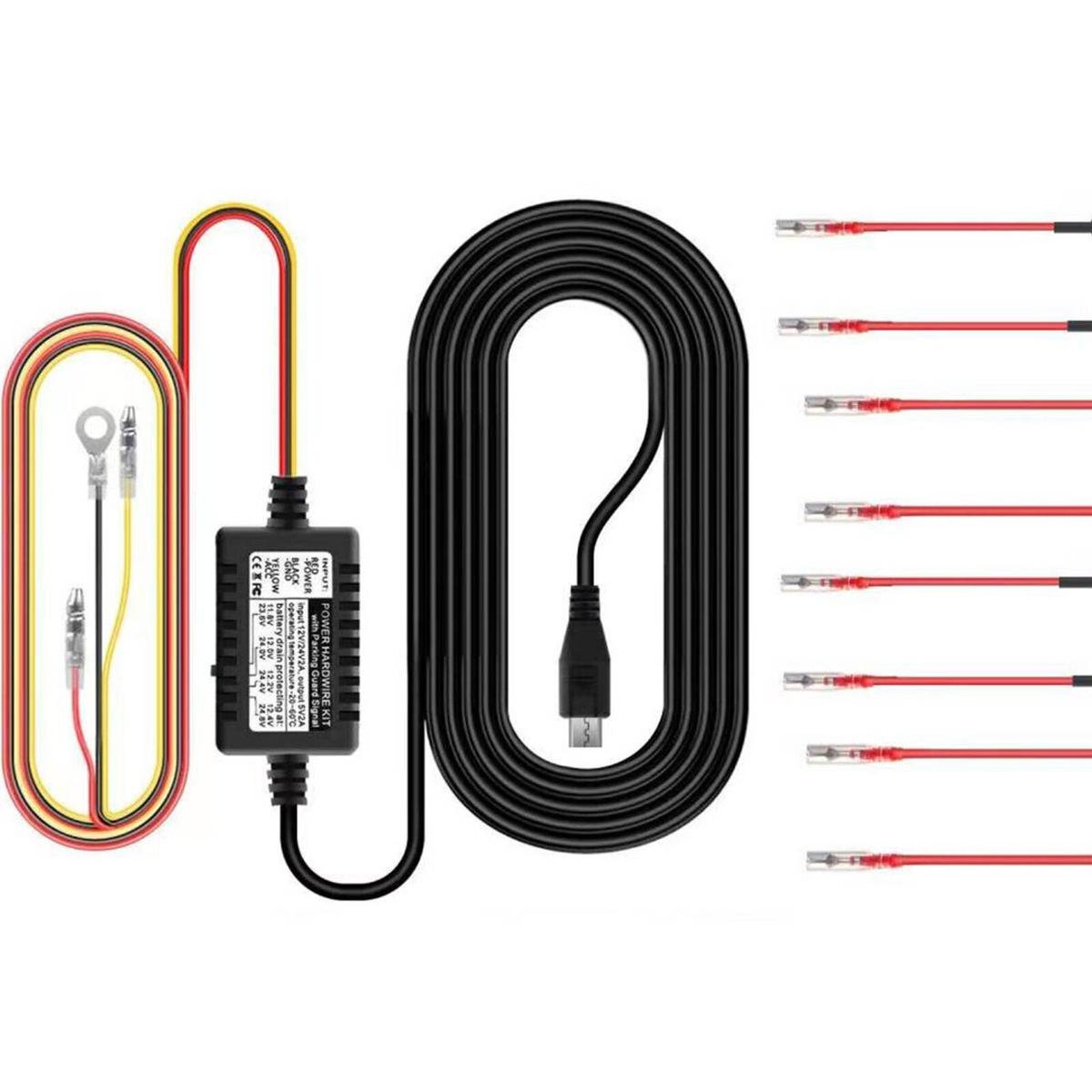 Elinz HardWire Kit for Car Dash Camera Parking Mode Adjustable Low ...
