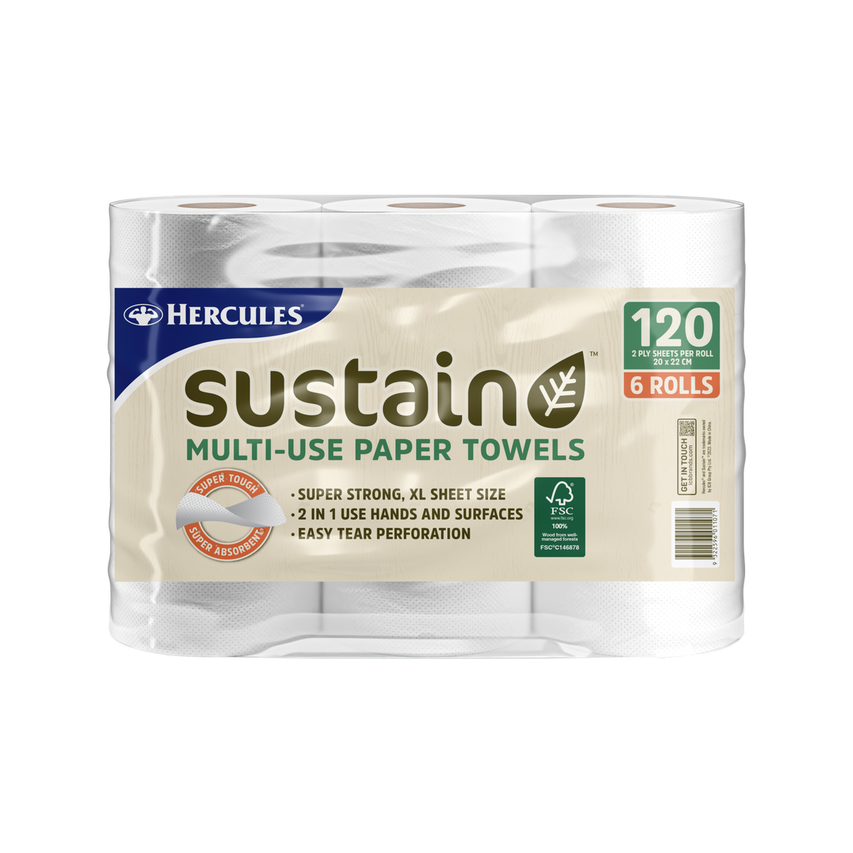 Hercules Paper Towel 6x120 Sheets - Bunnings New Zealand