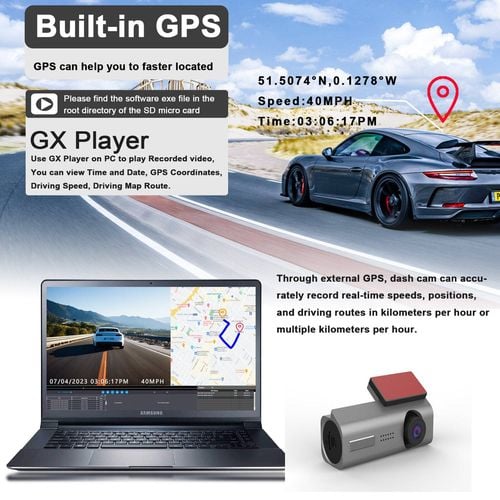 4K Dash Cam UHD 2160P WiFi Front Dashcam Night Vision Car Camera with ...