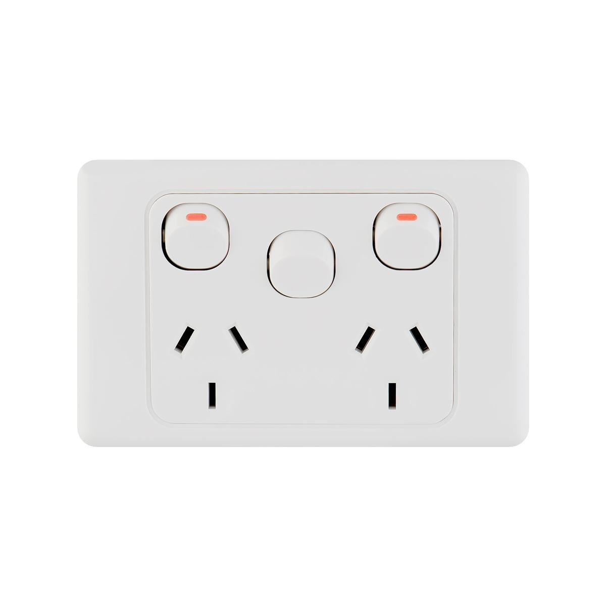 DETA Double Power Point with Extra Switch - Bunnings Australia