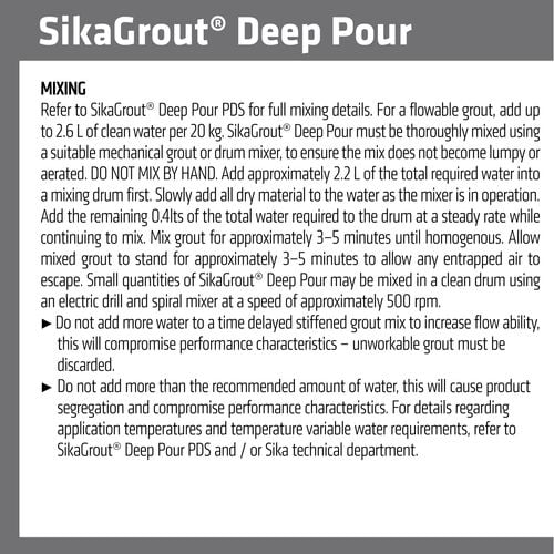 Sika 20kg Deep Pour Cement Grout - Bunnings Australia