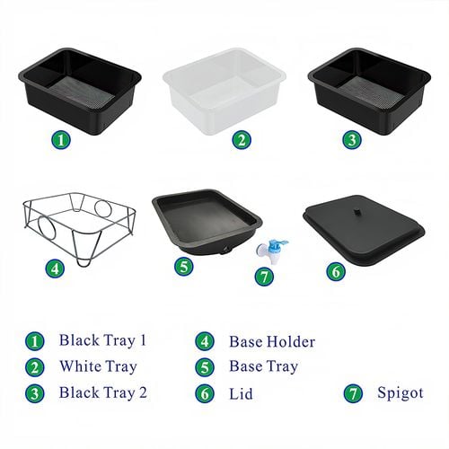 Maze Mini 3 Tier Worm Farm with 500 Worms - Bunnings Australia