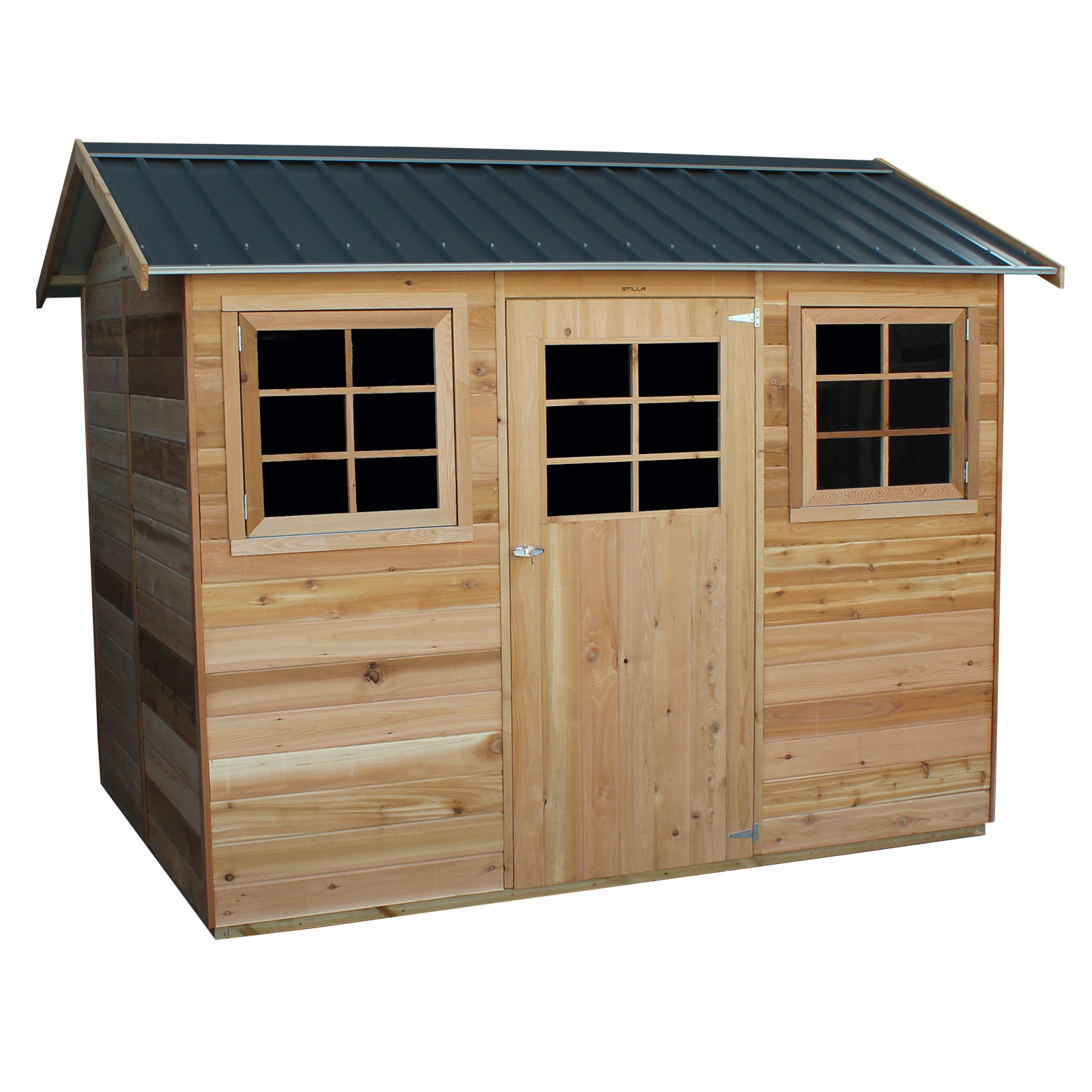 STILLA 2.74 x 1.93 x 2.36m Hazel Cedar Shed - Bunnings Australia