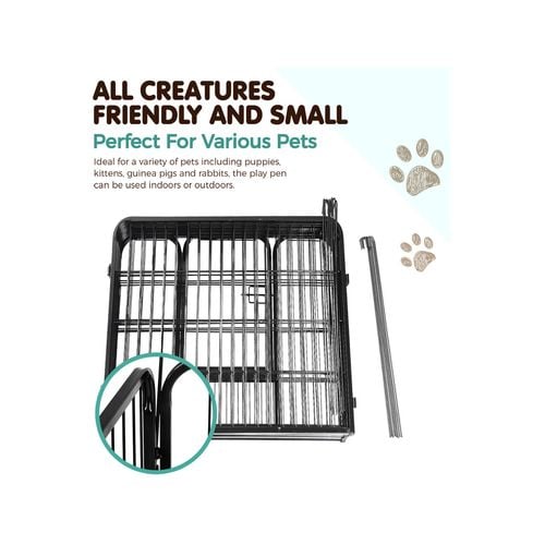 i.Pet 32" 8 Panel Dog Playpen Pet Exercise Cage Enclosure Fence Play ...