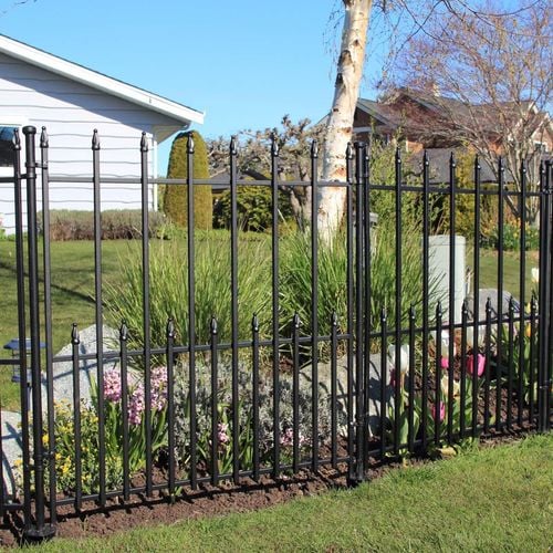 Peak 1200mm Black Steel No-Dig Fencing Sheffield Fence Panel - Bunnings ...