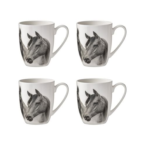 4PK Ashdene Trio Chessnut 12cm Coffee/Tea Drink Mug - White - Bunnings ...
