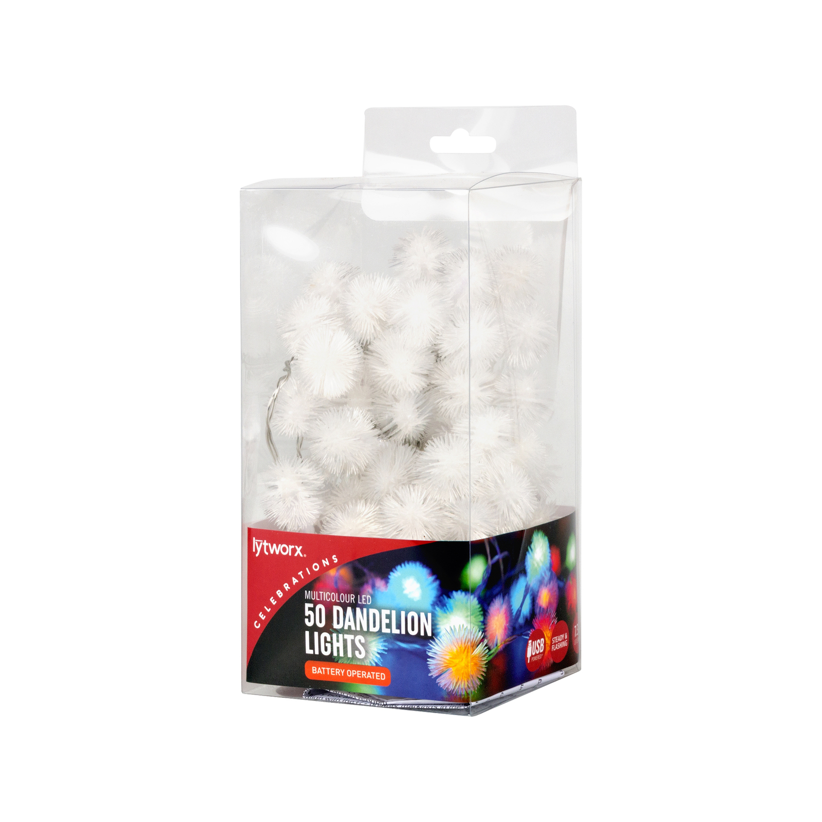 Lytworx Multi-Colour Dandelion Lights - 50 Pack - Bunnings Australia