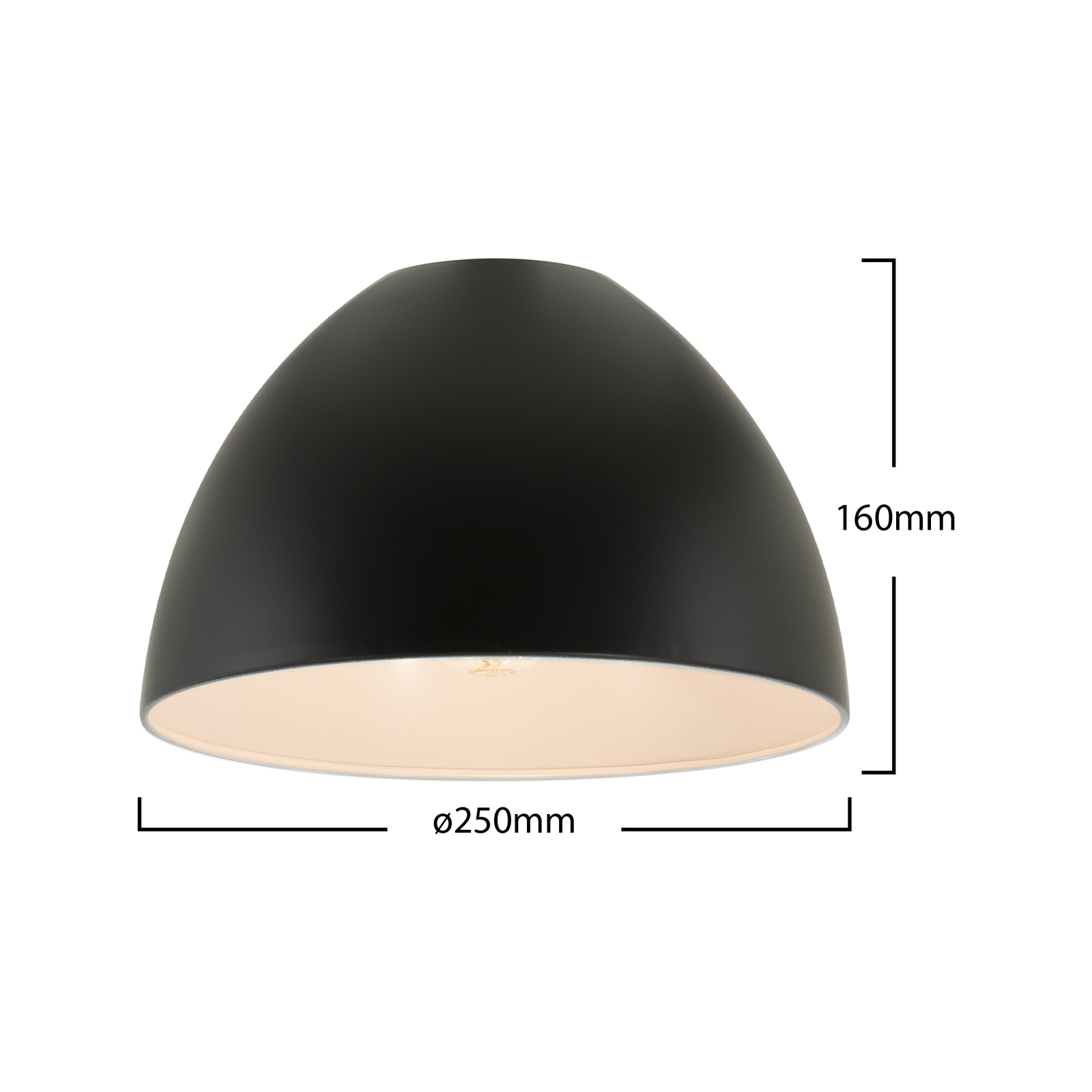 Mercator 25cm Matt Black Metal Winslow Batten Fix - Bunnings New Zealand